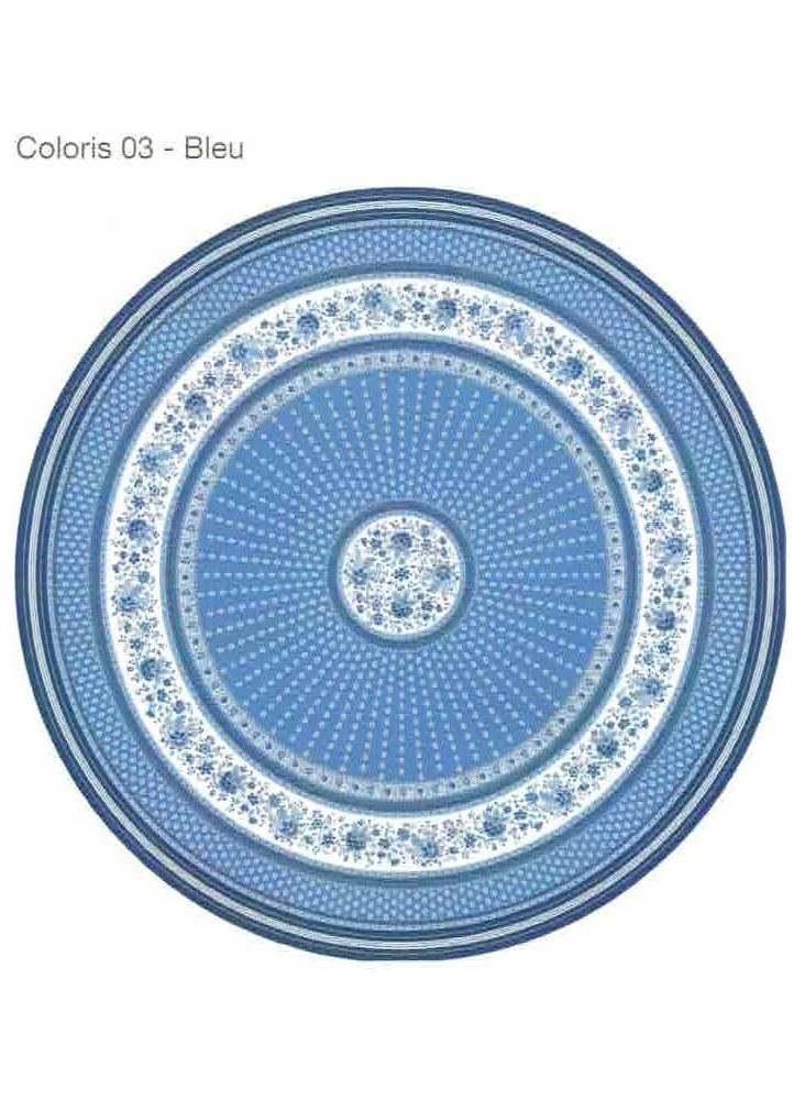 Nappe Enduite GORDES DOUBLE BORDURE BLEU